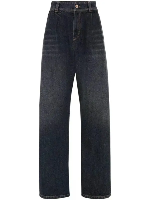 Brunello Cucinelli High-rise Wide-leg Jeans