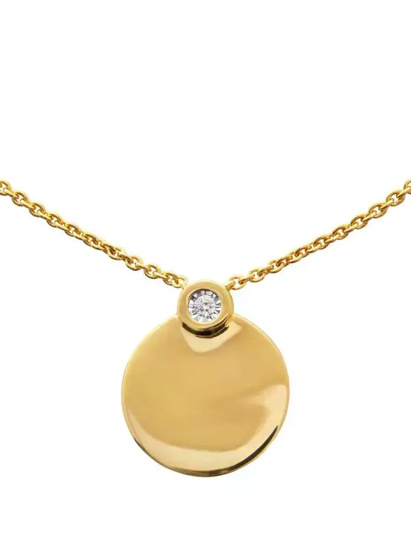 Monica Vinader Recycled Vermeil Diamond Pendant Necklace - Gold