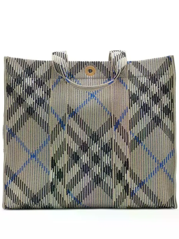 Burberry Check Knitted Tote Bag