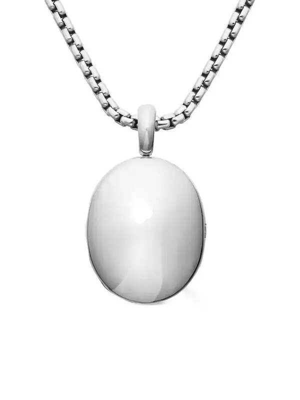 David Yurman Sterling Sculpted Cable Locket Pendant