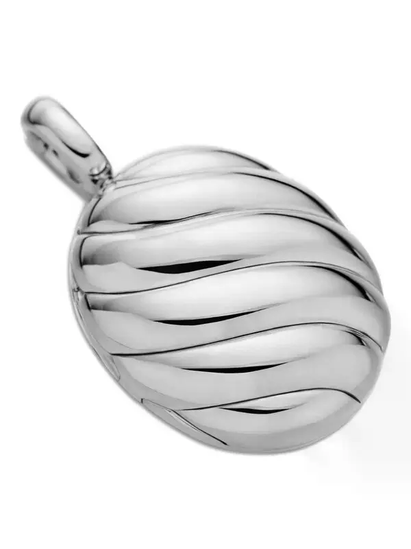 David Yurman Sterling Sculpted Cable Locket Pendant
