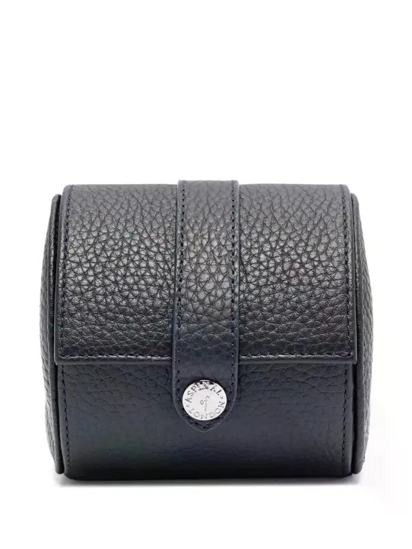 ASPINAL OF LONDON Leather Watch Roll - Blue