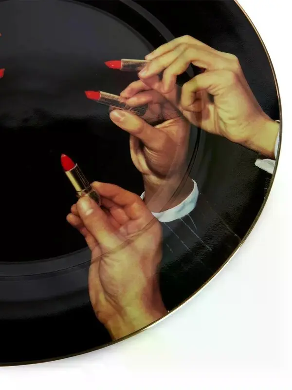 SELETTI Lipsticks Porcelain Dinner Plate