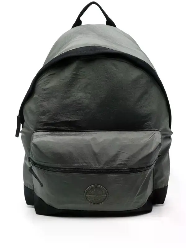 Stone Island Compass-motif Backpack - Green
