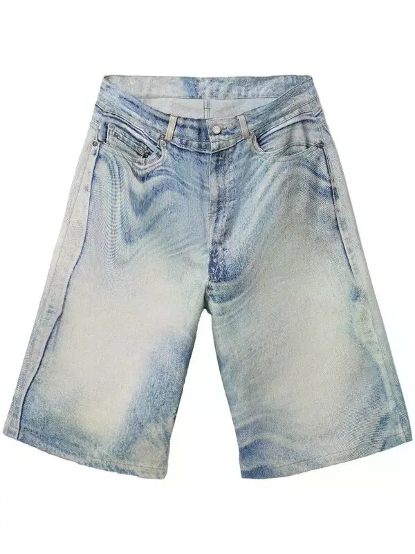 Camper Swirl-print Denim Shorts