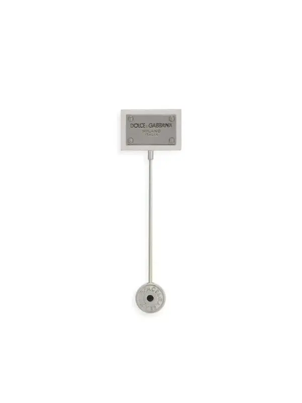 Dolce & Gabbana Dg-logo Lapel Pin - Silver