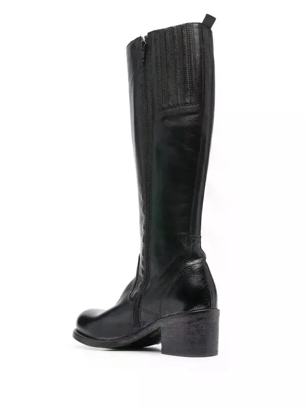 Moma Calf-length Block Heel Boots