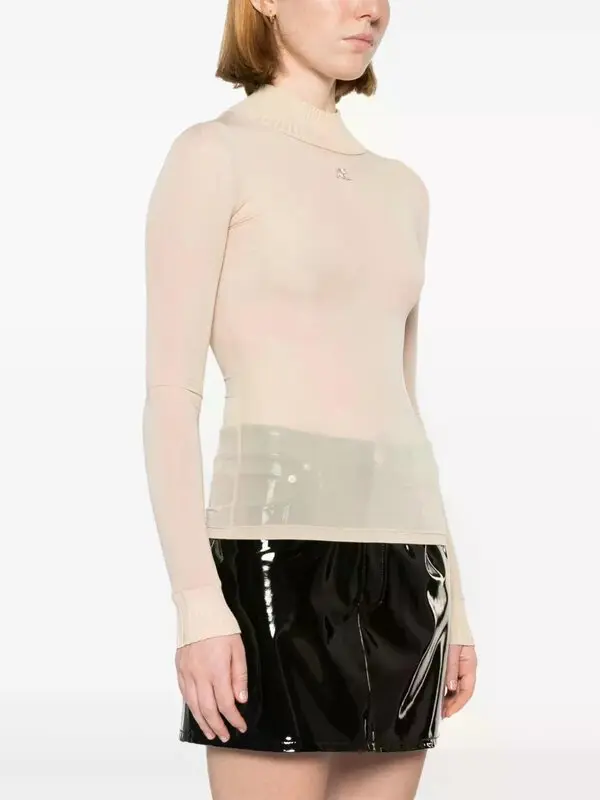 COURREGES Reedition Mesh Top - Neutrals