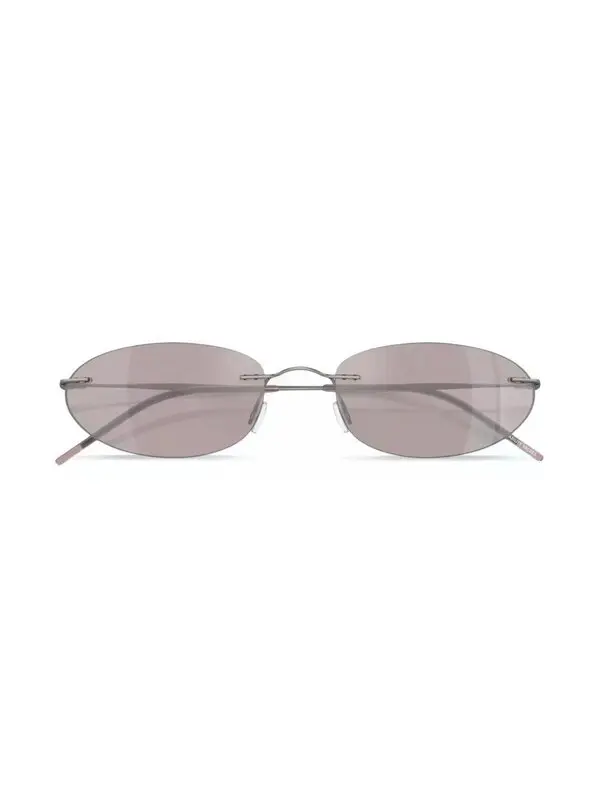 Giorgio Armani Rimless Oval-frame Sunglasses