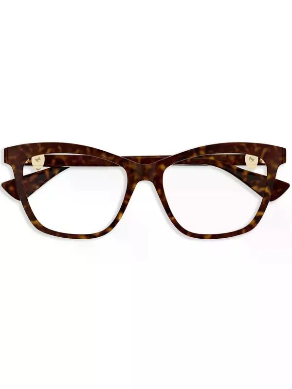Cartier Logo-plaque Glasses - Brown