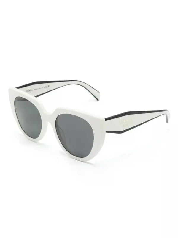 Prada Logo-lettering Cat-eye Frame Sunglasses