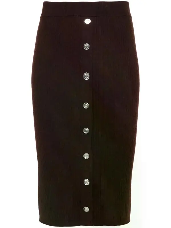 Pinko Ribbed-knit Midi Skirt
