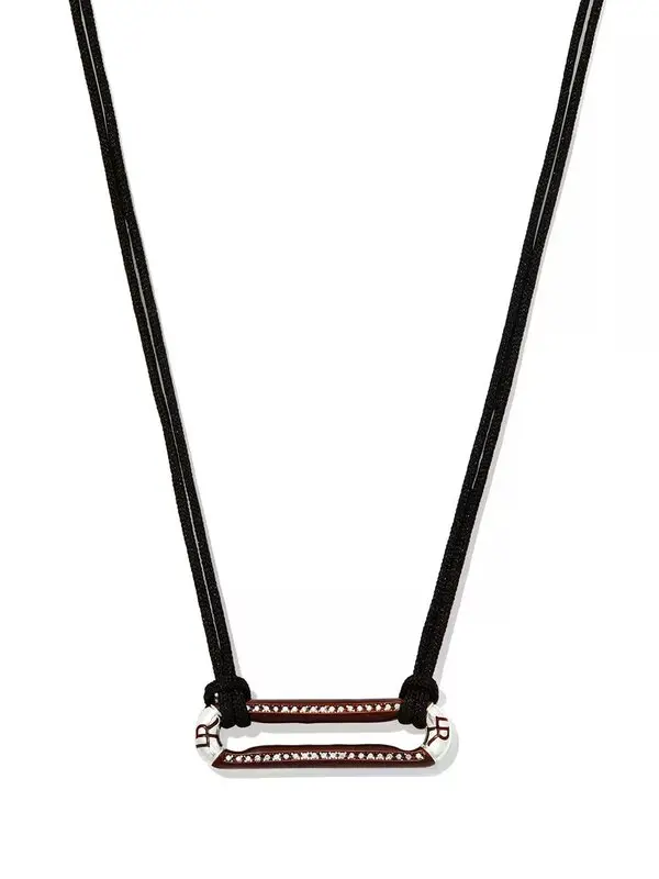Lauren Rubinski Diamond Cord Necklace - Black