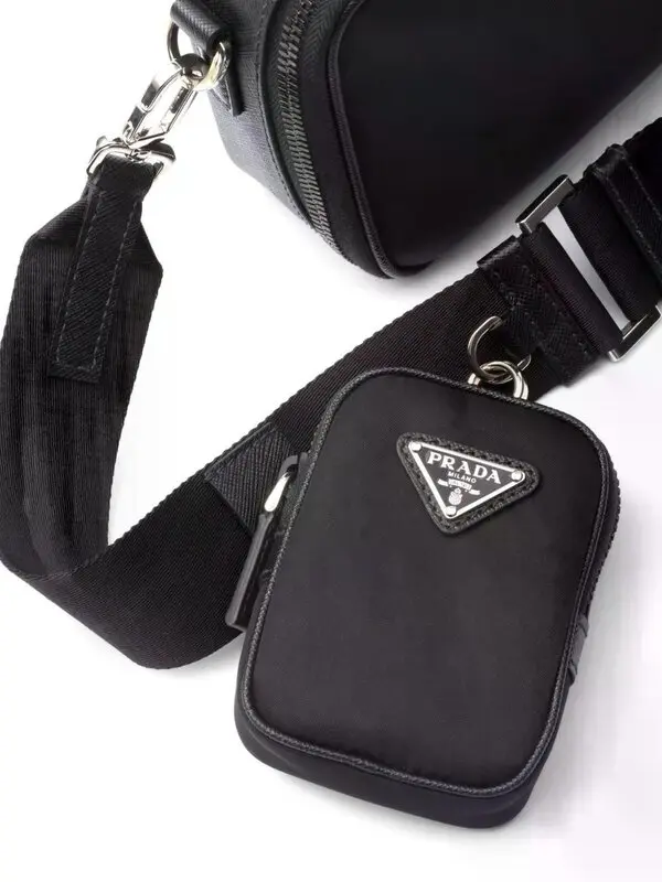 Prada Brique Re-nylon And Saffiano Leather Bag