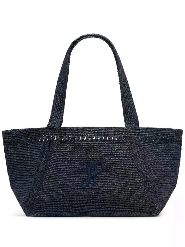 PATOU Large Jp Monogram Trapeze-design Tote Bag - Blue