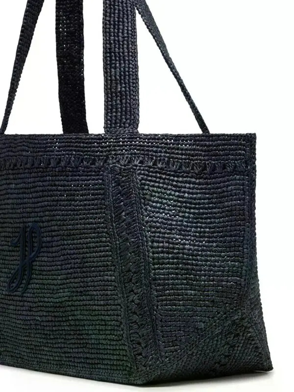 PATOU Large Jp Monogram Trapeze-design Tote Bag - Blue