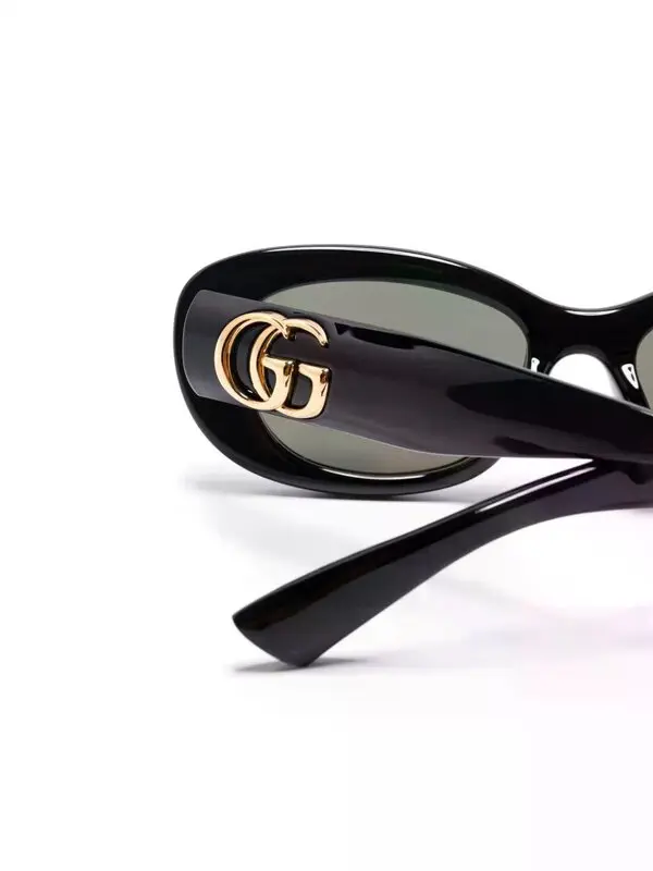 Gucci Oval-frame Sunglasses - Black