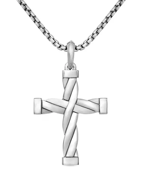 David Yurman Sterling Dy Helios Cross Pendant - Silver