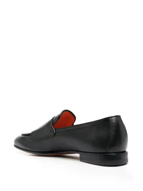 Santoni Leather Monk Shoes