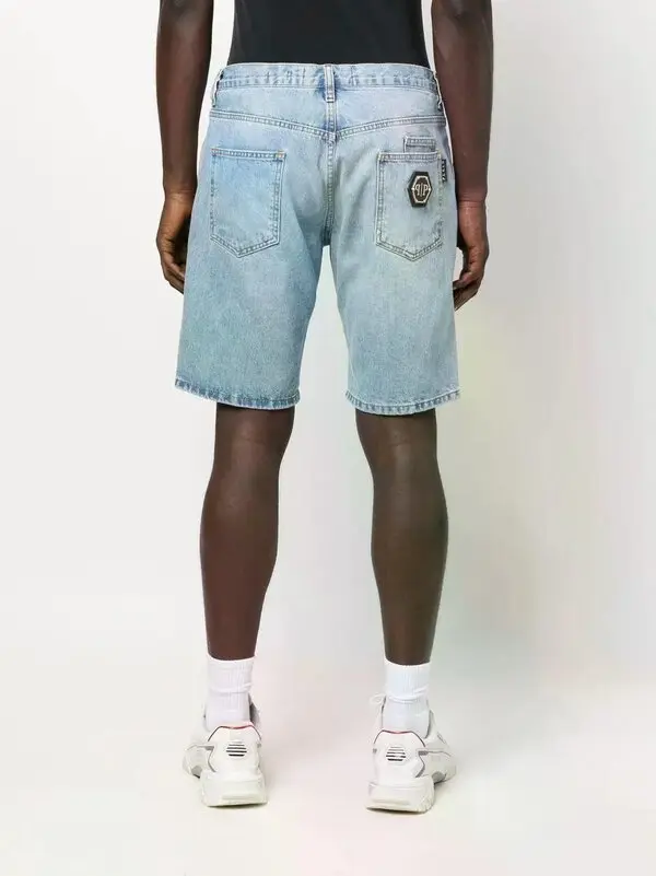 Philipp Plein Knee-length Denim Shorts