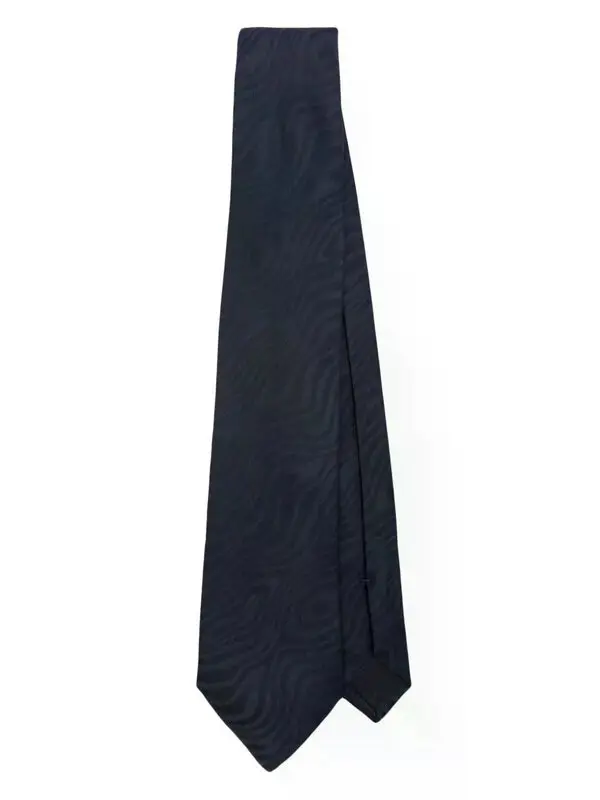 FURSAC Patterned-jacquard Silk Tie - Blue