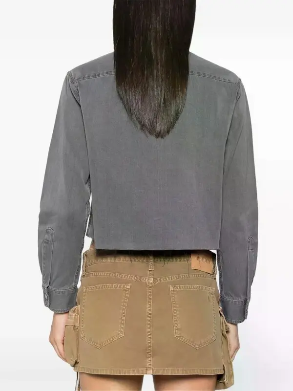 Miu Miu Cropped Chambray Shirt
