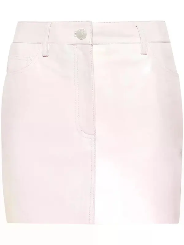 Remain Birger Christensen Leather Mini Skirt - Pink