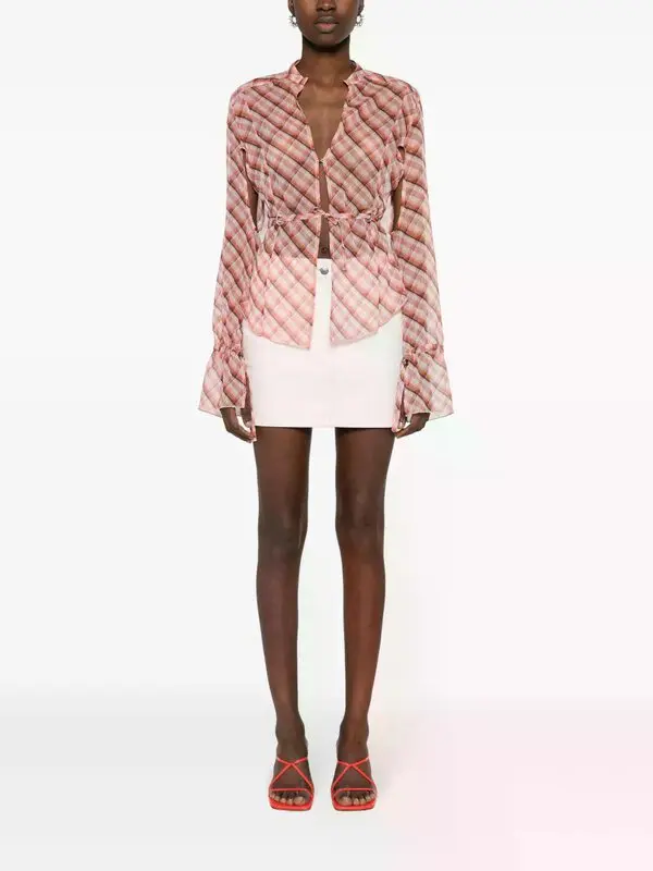 Remain Birger Christensen Leather Mini Skirt - Pink