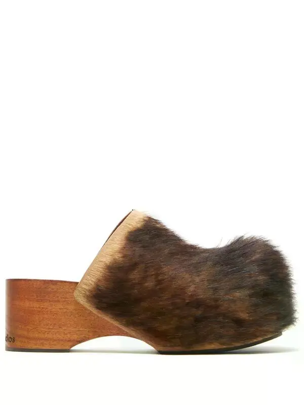 Acne Studios 70mm Wood Clogs - Brown
