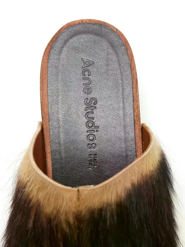 Acne Studios 70mm Wood Clogs - Brown