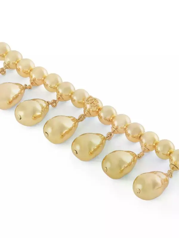Dolce & Gabbana Tone Beaded Bracelet With Charm Detail