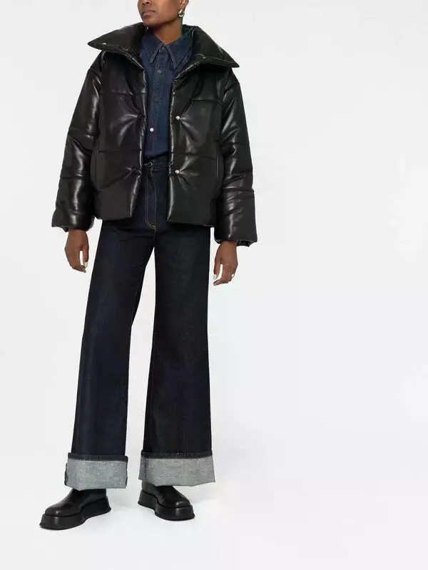 Nanushka Hide Padded Short Faux-leather Jacket