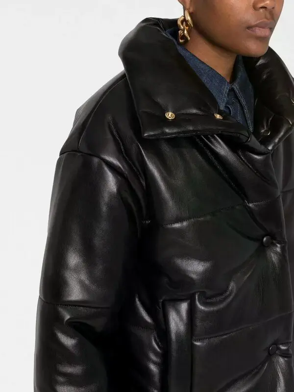 Nanushka Hide Padded Short Faux-leather Jacket