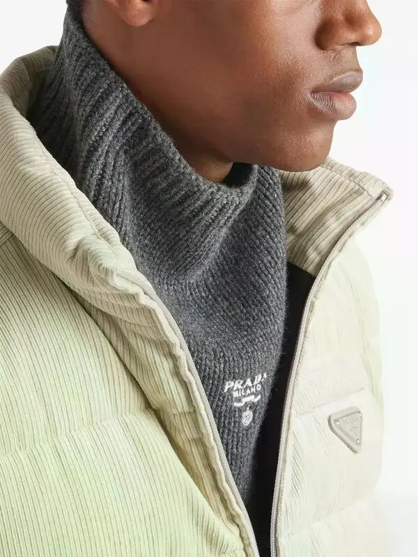 Prada Logo-embroidered Cashmere Dickey