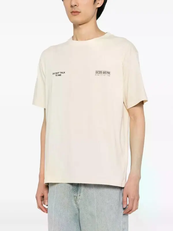 Gcds Slogan-print Cotton T-shirt