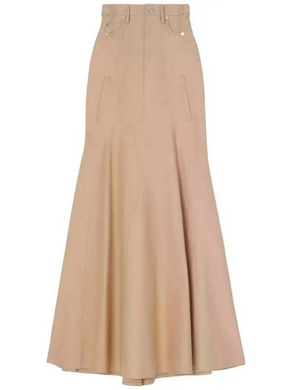 Burberry Gabardine Cotton Full Skirt