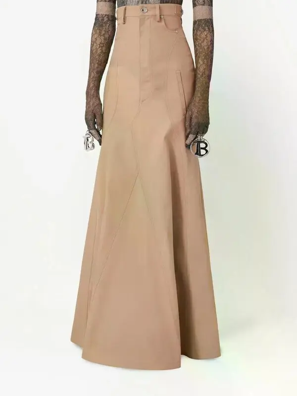 Burberry Gabardine Cotton Full Skirt