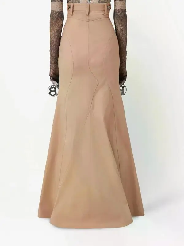 Burberry Gabardine Cotton Full Skirt