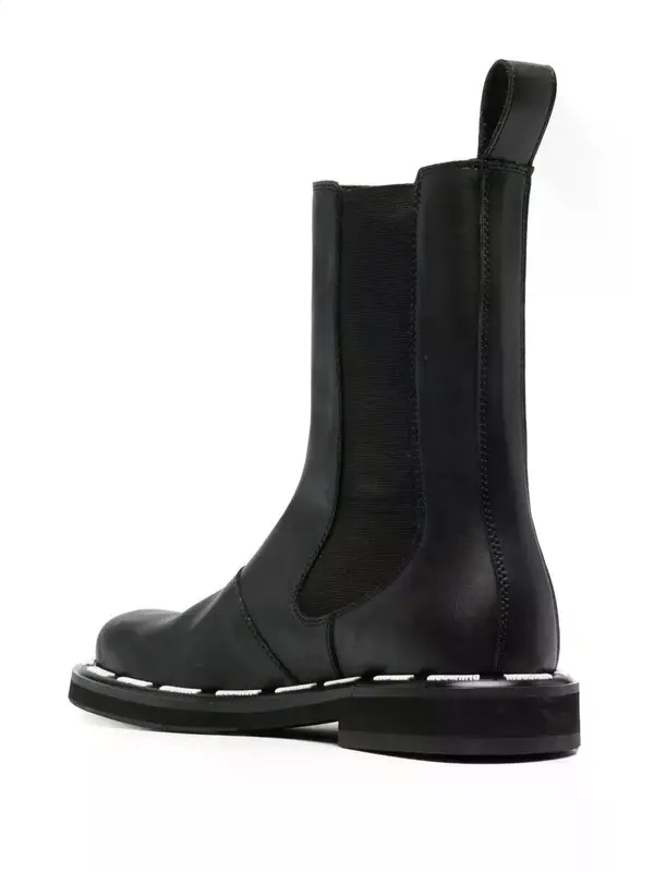 Moschino Logo-print Faux-leather Boots