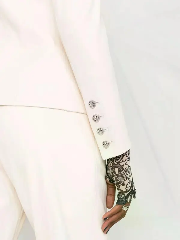 Philipp Plein Double-breasted Leather Blazer