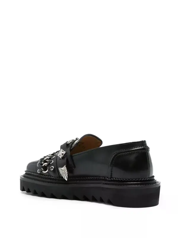 Toga Ring-detail Leather Loafers