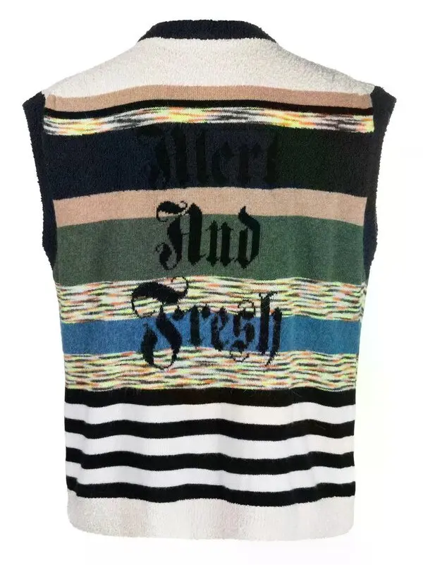 SOULLAND Slogan-print Knitted Vest