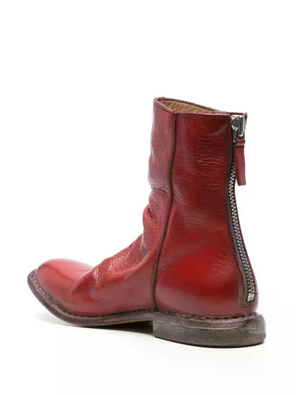 Moma Distressed Leather Ankle Boots