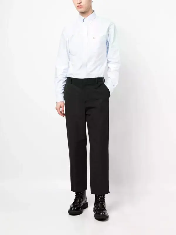 Maison Kitsuné Embroidered-fox Cotton Shirt