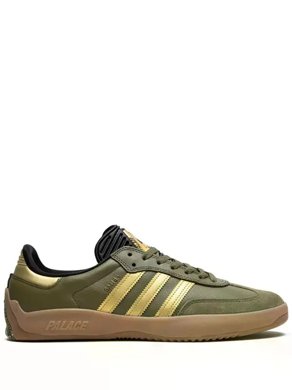 Adidas X Palace Puig Samba Olive Gold Sneakers