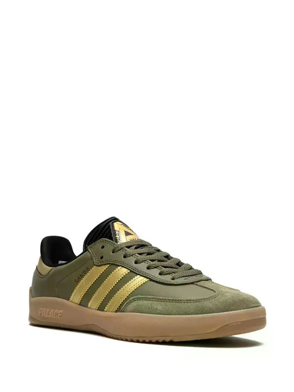 Adidas X Palace Puig Samba Olive Gold Sneakers