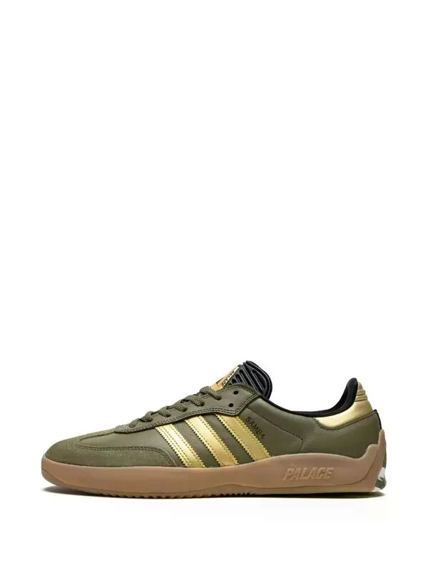 Adidas X Palace Puig Samba Olive Gold Sneakers
