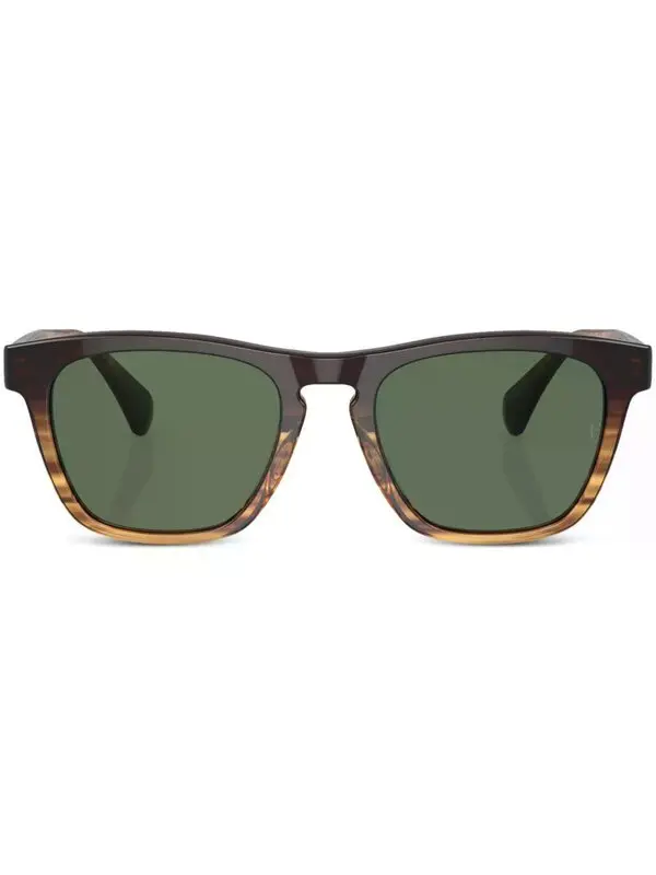 Oliver Spencer R-3 Wayfarer-frame Sunglasses - Brown