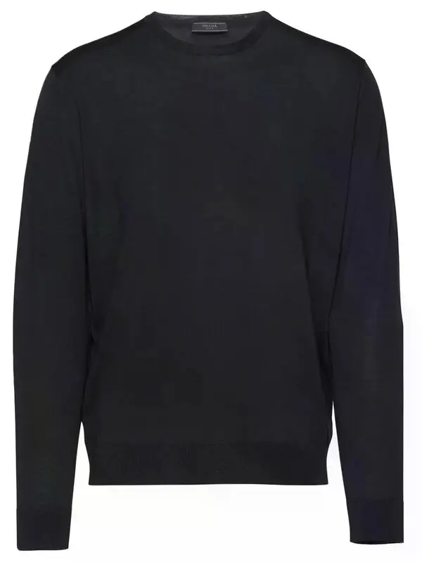 Prada Crew-neck Wool Jumper - Black
