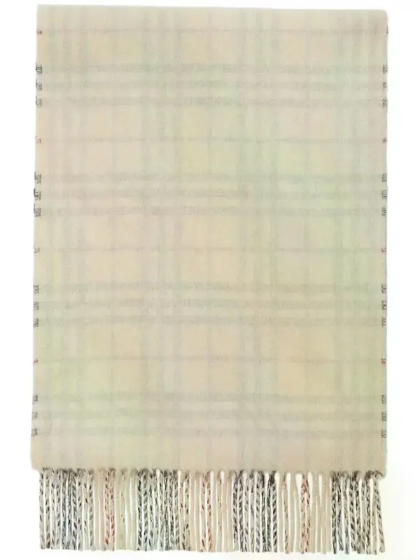 Burberry Checked Reversible Cashmere Scarf - Neutrals